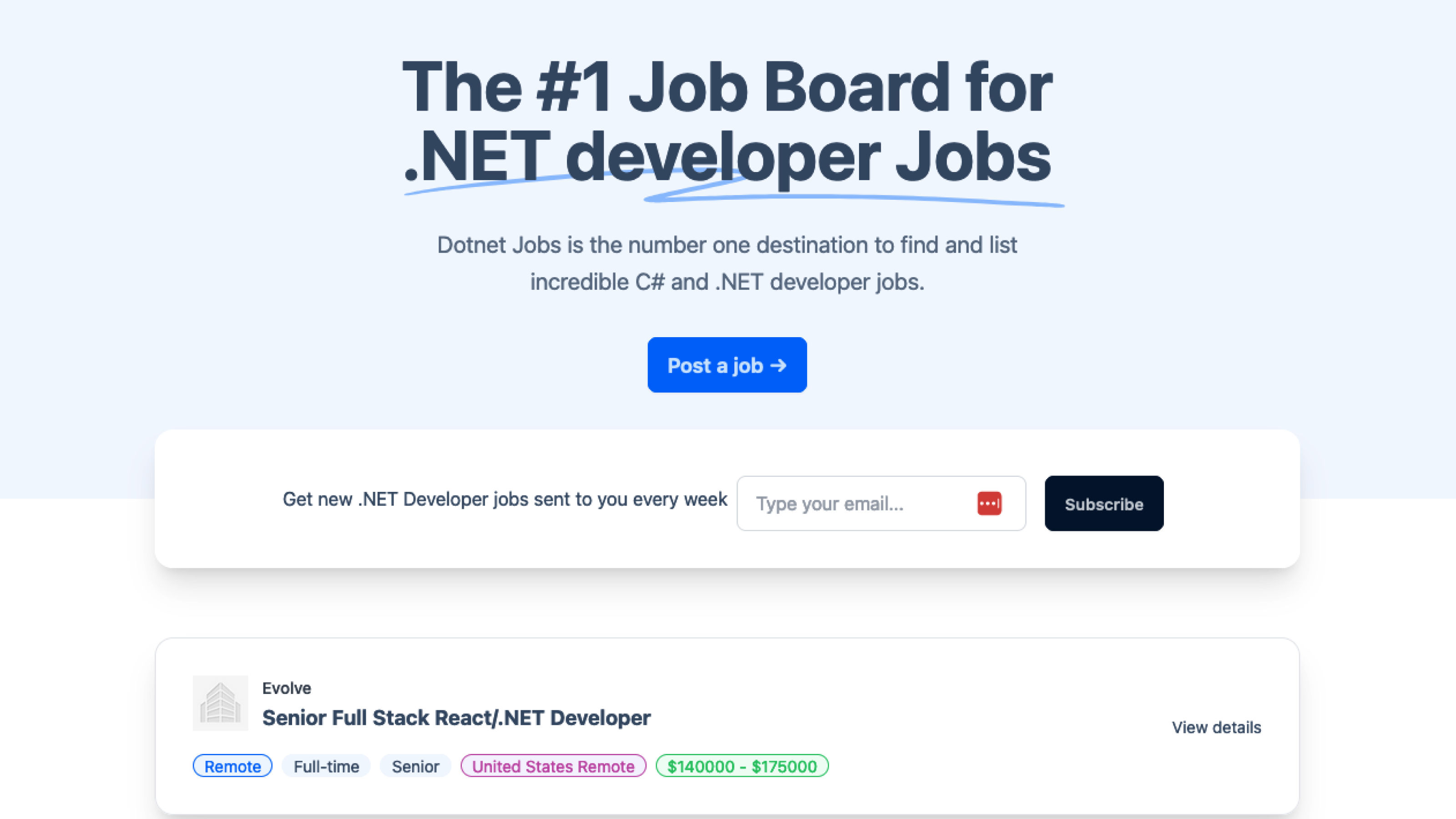 Dotnet Jobs - BuiltWithDot.Net